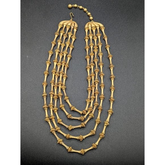 Trifari | Jewelry | Vintage Trifari Electra Collection 5 Strand Gold ...